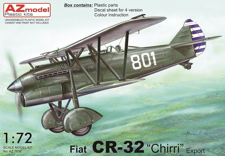 1/72 - Fiat CR.32 Chirri by AZmodel - released - new CR-32CN boxing ...