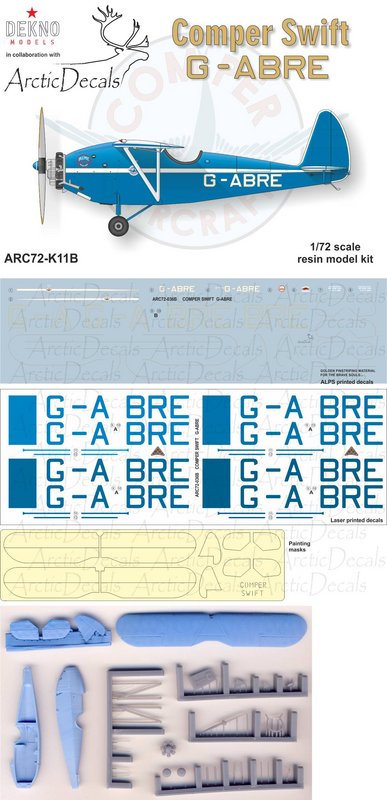 Arctic Decals new 1/48/-1/72 Comper Swift decals.. rumour of kits to ...