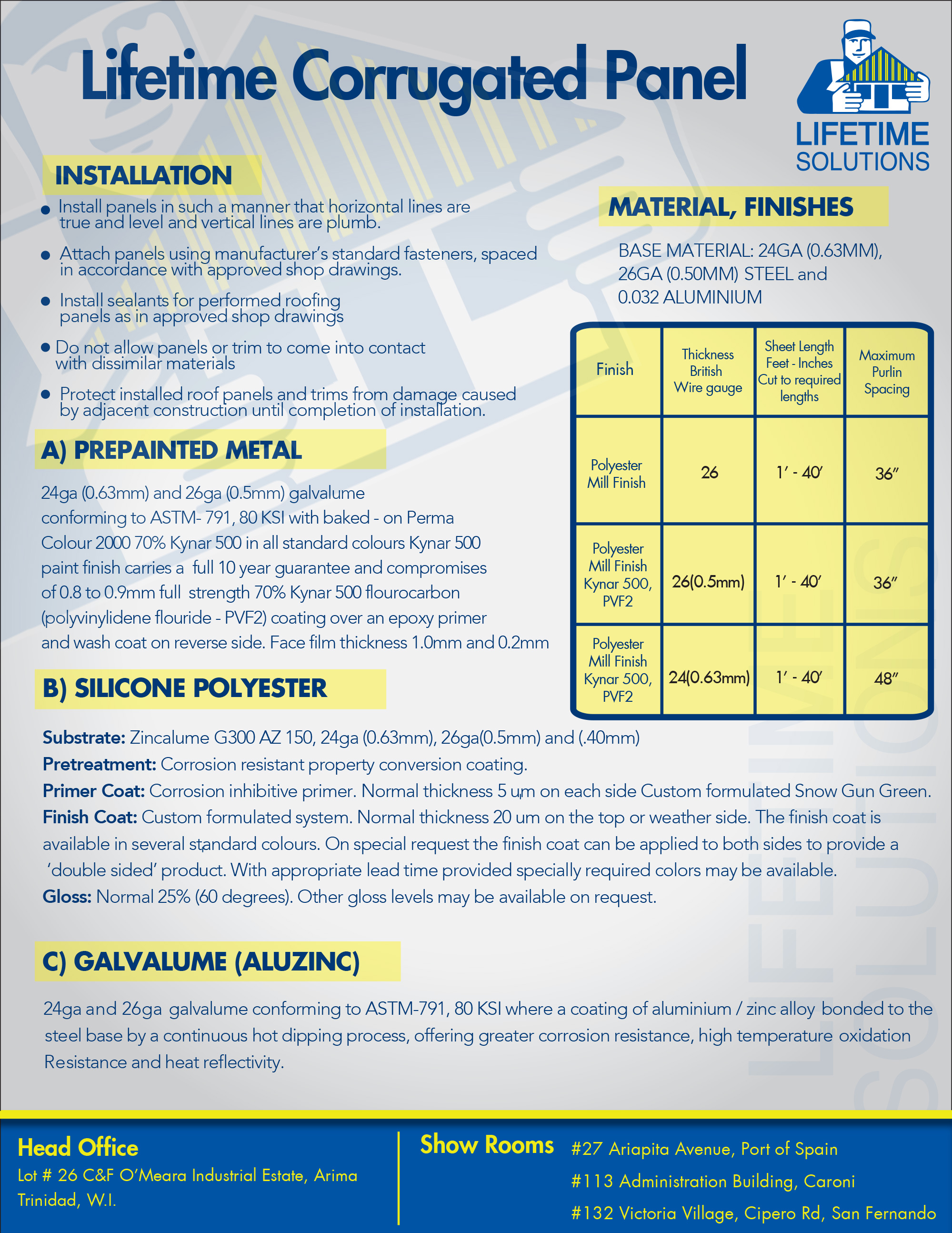 Lifetime Solutions Product Specifications Corrugated compressed 2 ...