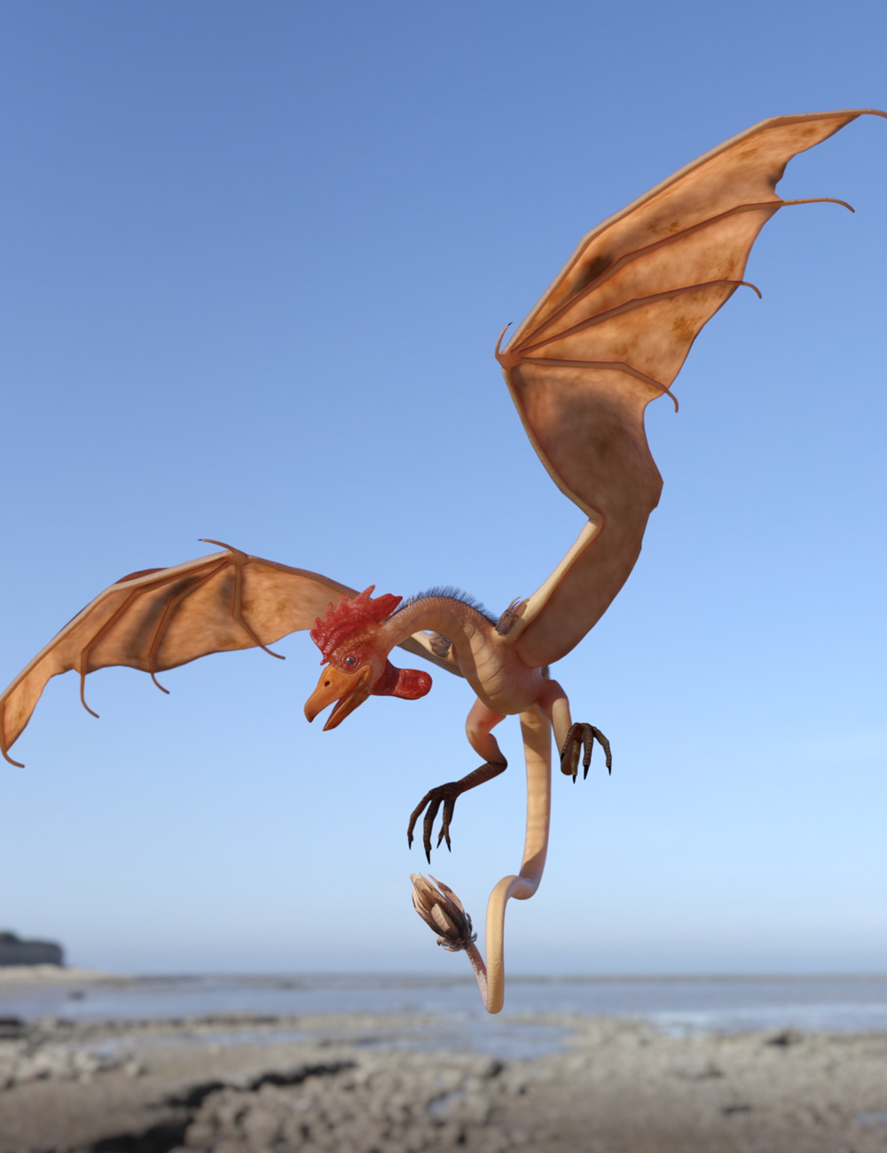 Muelsfell Fantasy Cockatrice - Free Daz 3D Models