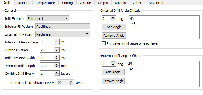 the infill layers have gaps between the layers,what option in S3D will ...