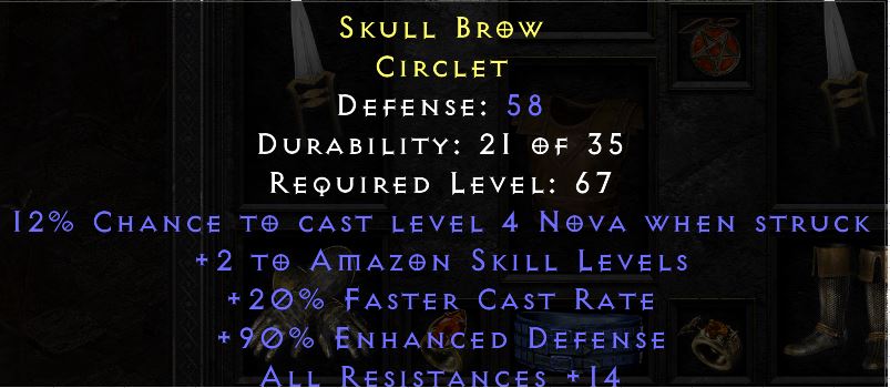 2/20 All Res Ama Circlet - Topic - d2jsp