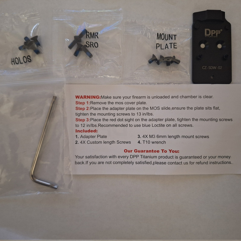 Titanium Optic plate Shadow 2 pattern RMR and K pattern available added ...