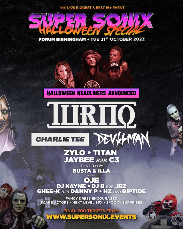 Super Sonix Birmingham drops lineup for 16+ Halloween special | Skiddle