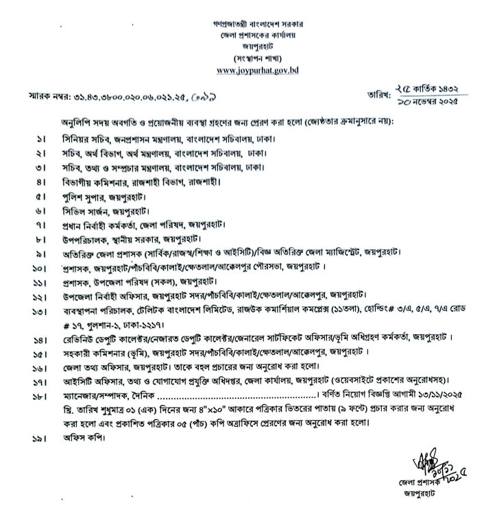 Office Assistant Job Circular Apply Procedure alljobscircularbd.com