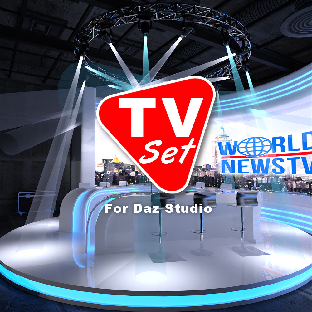 TV Set For DS Iray - Free Daz 3D Models