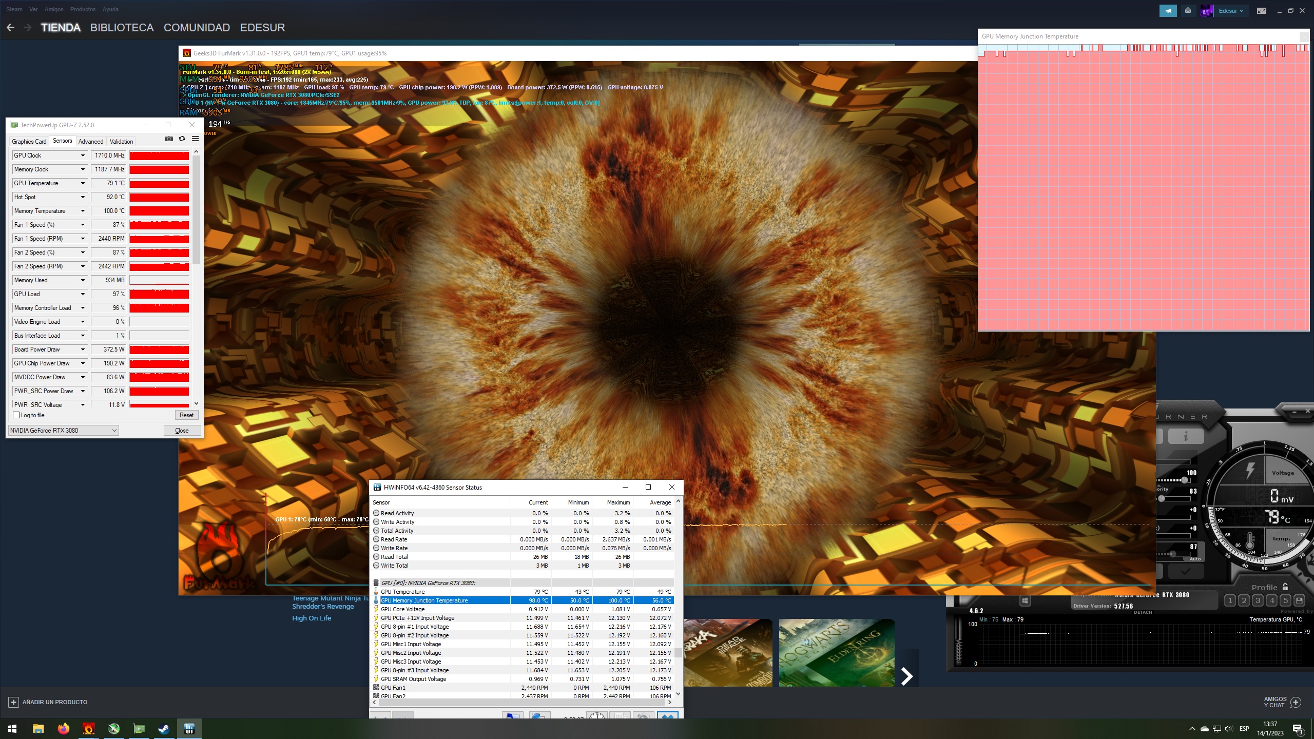 3080 furmark default fan — Postimages