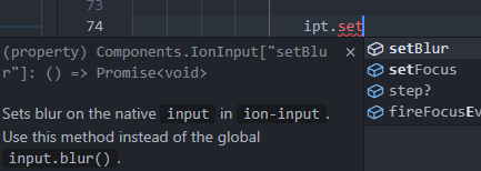 bug: missing IonInput.setBlur() method · Issue #25392 · ionic-team/ionic-framework · GitHub