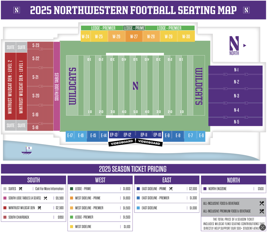 2025 football seating map — Postimages