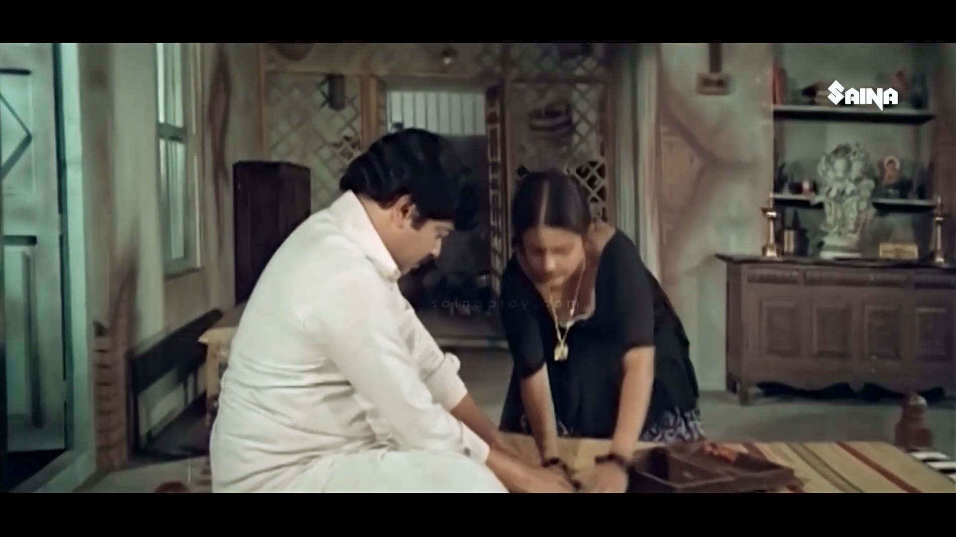 Rani Padmini Hot Strip Scene and Cleavage, Seema and other item Dance Sangarsham mp4 snapshot 02 ...