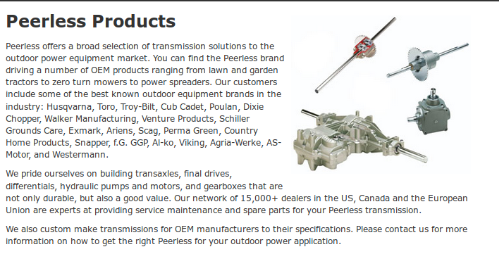 Peerless Gompany - Transmissions and transaxles - RedSquare Wheel Horse ...