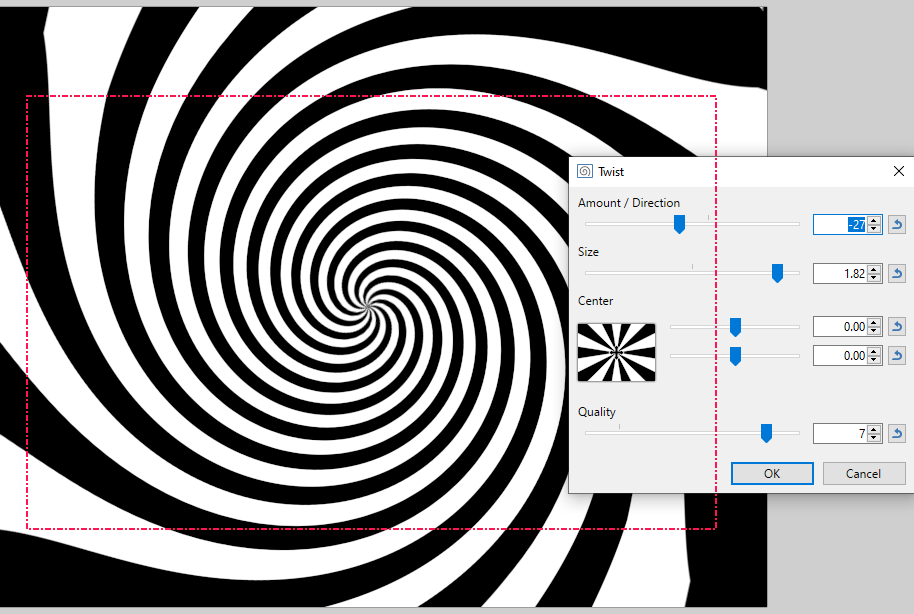 How do I create multiple lines vanishing in a spiral - Paint.NET ...