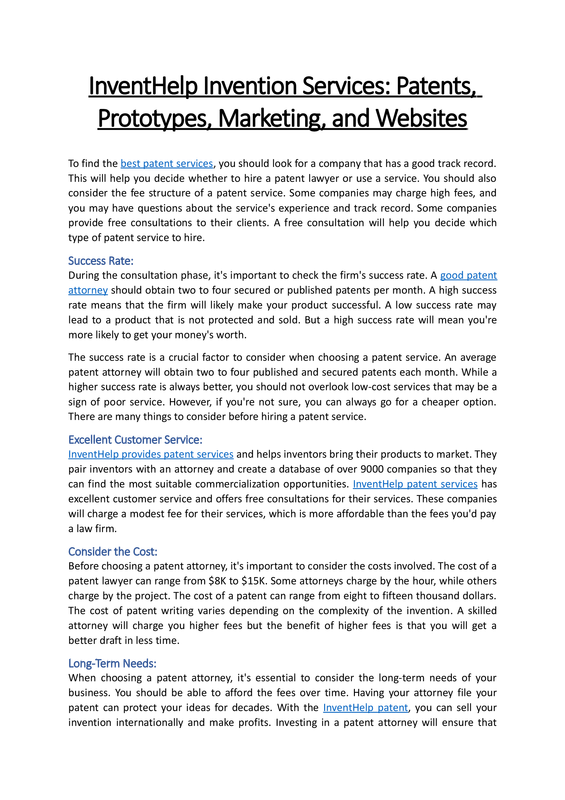 Invent Help Invention Services Patents, Prototypes, Marketing, and ...