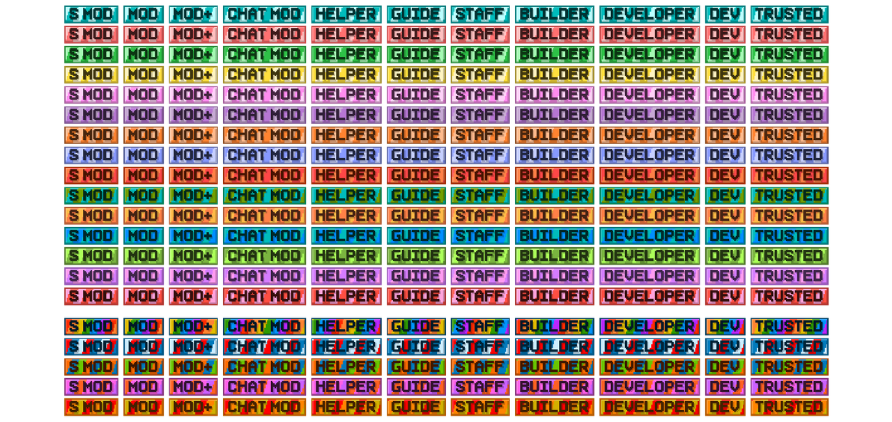 Colorful Prefix Pack - 1500 Prefixes | BuiltByBit