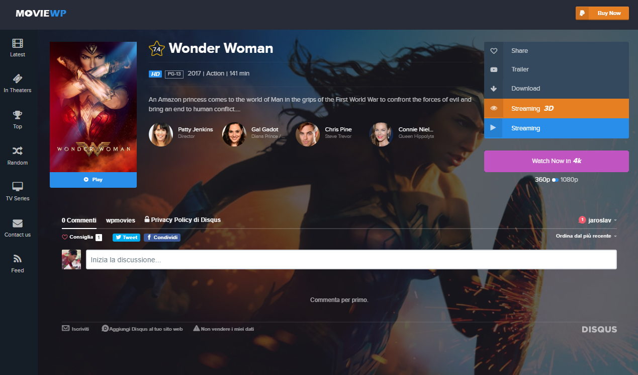 MovieWP - Wordpress Theme for streaming, movies and tv shows