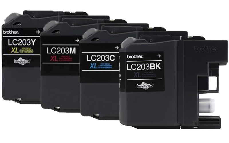Brother MFC-4620DW (LC203-XL) High Yield Ink Cartridge Set 768202155217 ...