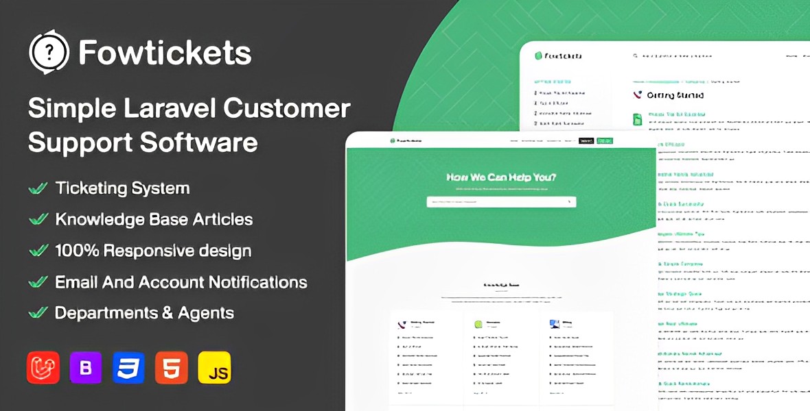 Fowtickets - Simple Customer Support Software With Ticketing System And Knowledge Base PHP ...