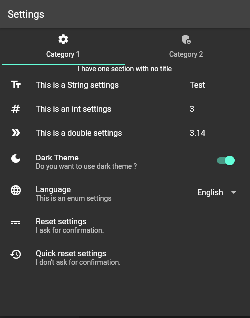 A flutter package that helps to manage and display settings A flutter package that helps to manage and display settings