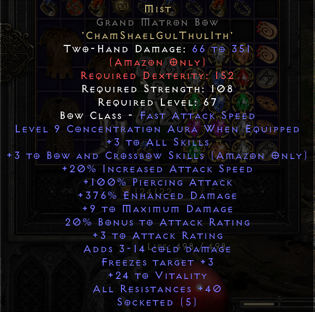 Mist Bow On Nonladder! - Topic - d2jsp