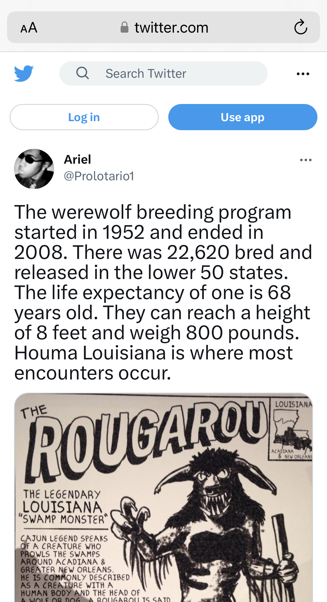 Ariel on Twitter The werewolf breeding program started in 1952 and ...