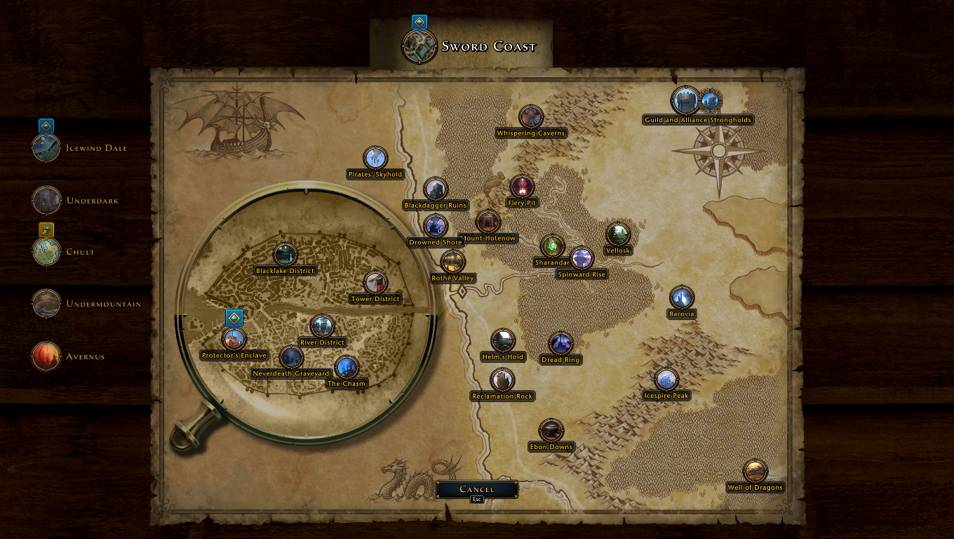 Map Interface : r/Neverwinter