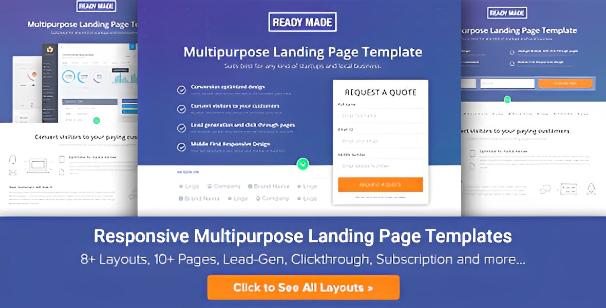 ReadyMade - Multipurpose Landing Page Template HTML – Bliter GPL