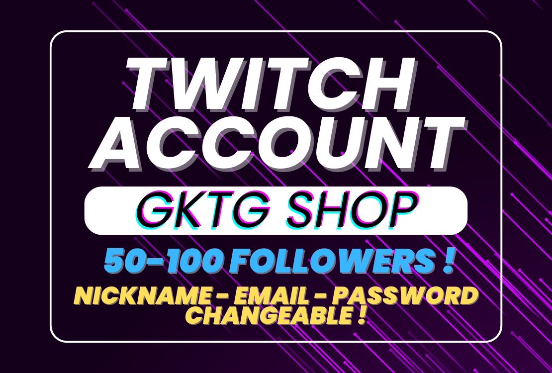 Cheap Twitch Account for Sale | Twitch Verified Accounts Buy & Sell Trade - U2XU.com