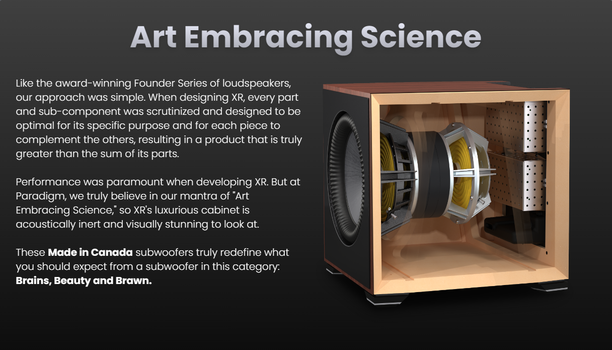 PARADIGM XR 13 (2,200W RMS (4,400W Dynamic Peak)) Class-D Subwoofer ...