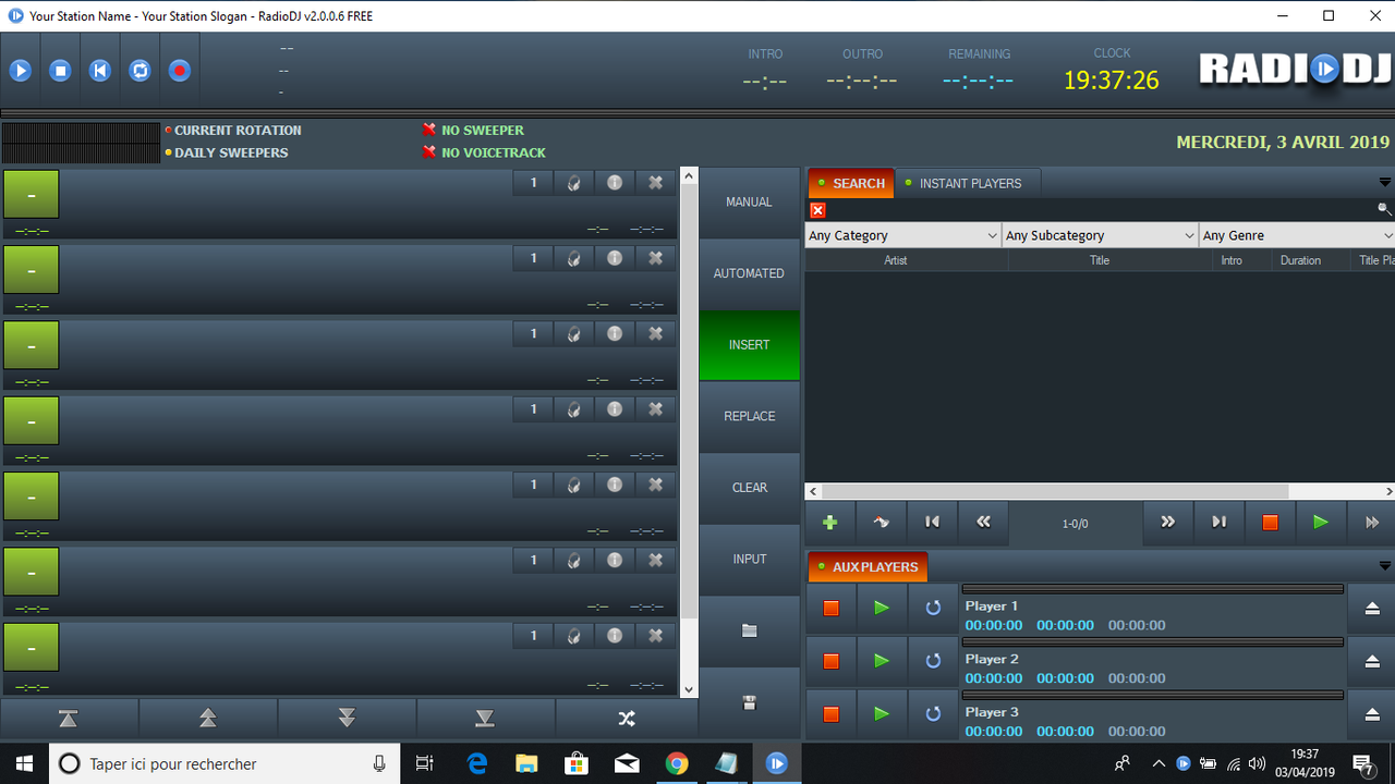 Probleme dossier parametre radiodj