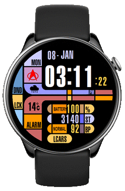 GTR MINI - LCARS watchface - Amazfit Watch faces