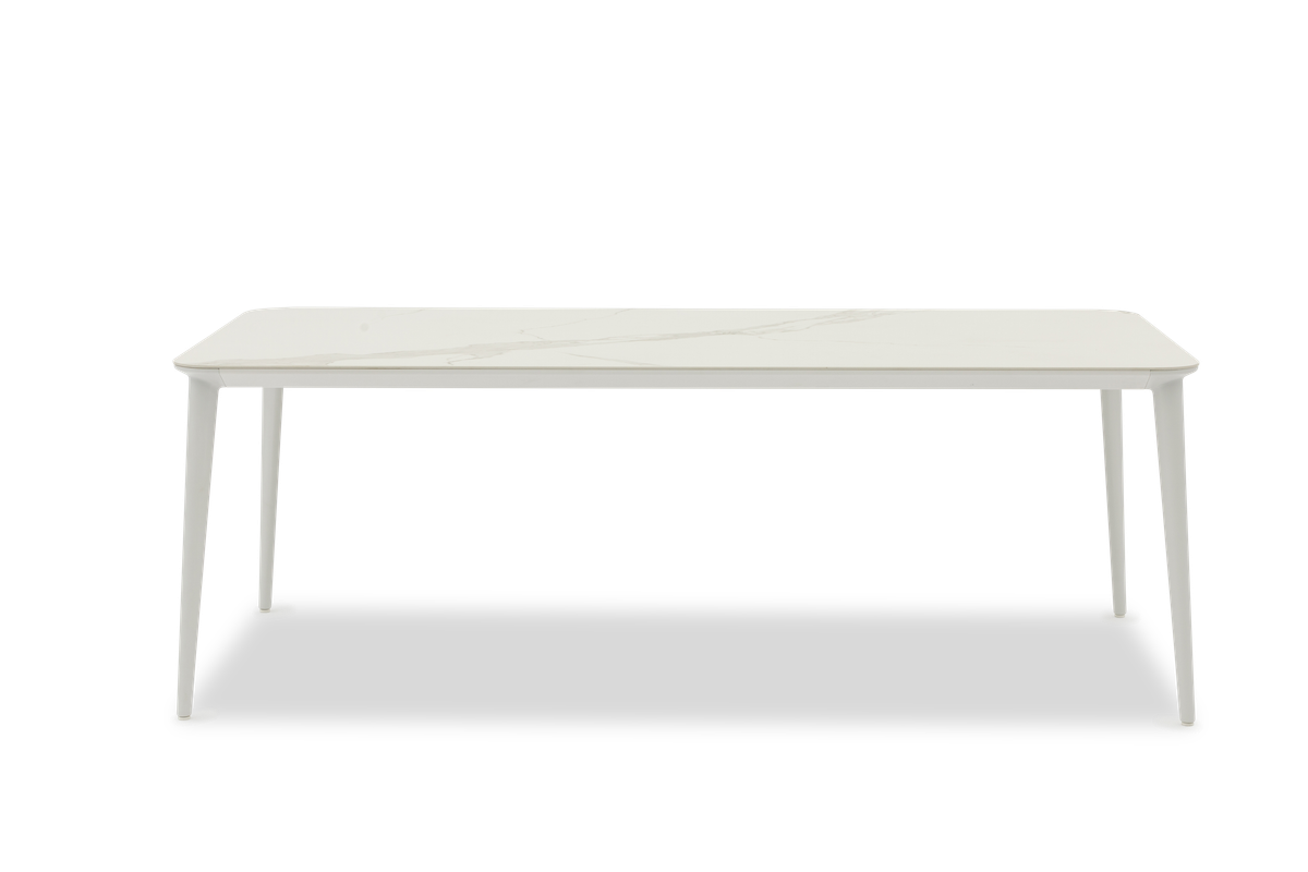 TIMO DINING TABLE CERAMIC TOP 2 4 M WHITE MARBLE 3 — Postimages