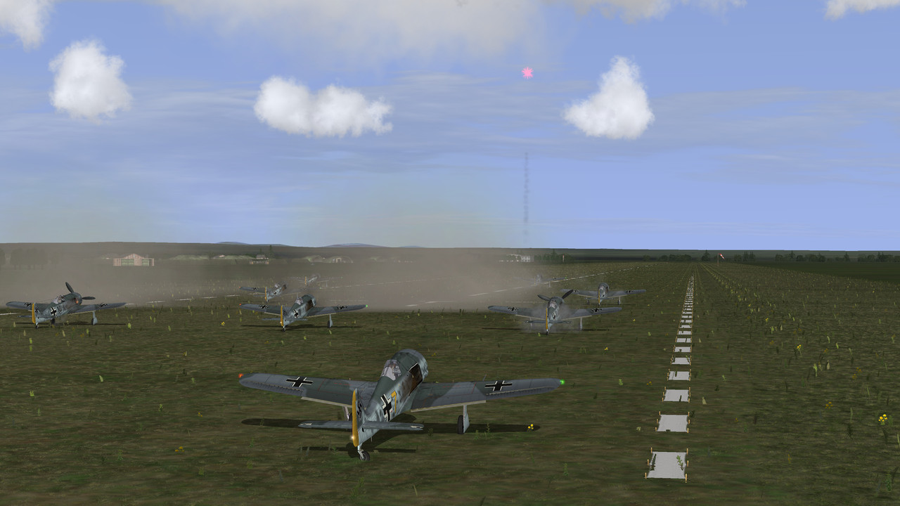 The effect of flares being fired up from the airfield in SAS Modact 5.3
