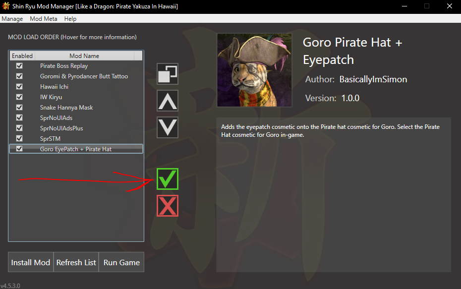 Mad Dog Bandana for Goro at Like a Dragon: Pirate Yakuza in Hawaii ...