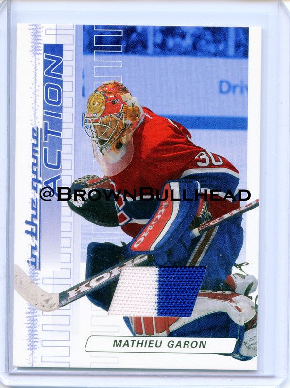 2003 04 ITG Action Jerseys M 106 [ Mathieu Garon] [ Montreal Canadiens ...