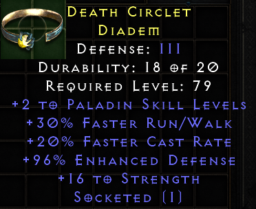 >>paladin 30/20/str Diadem - Topic - d2jsp