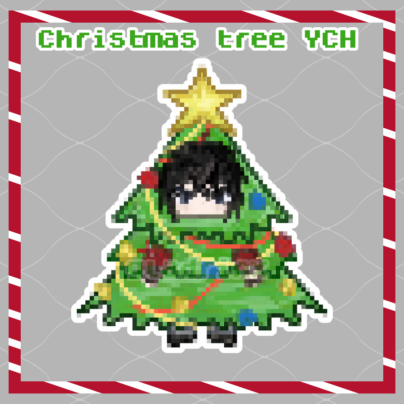 [YCH] 5$ PIXELART CHRISTMAS TREE SAME DAY TAT on Toyhouse