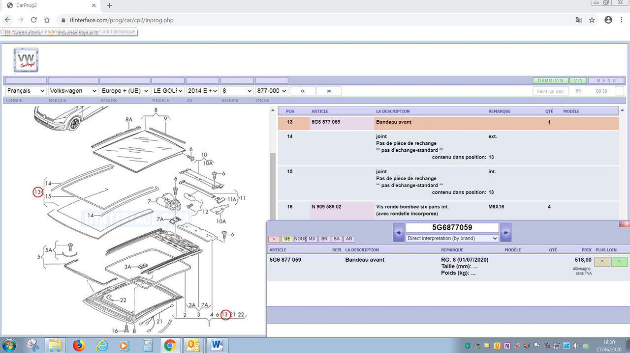 bandeau avant ETKA — Postimages