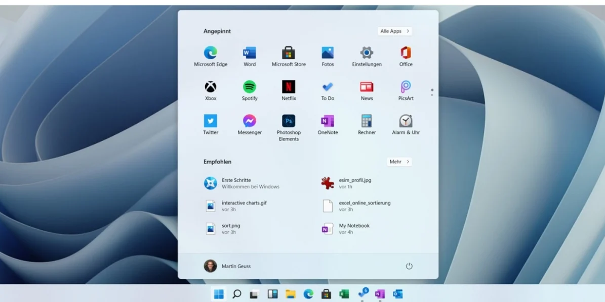 2022 04 27 10 10 33 Microsoft Windows 11 Leak Startmenu im Design von Windows 10 X pcgh ...