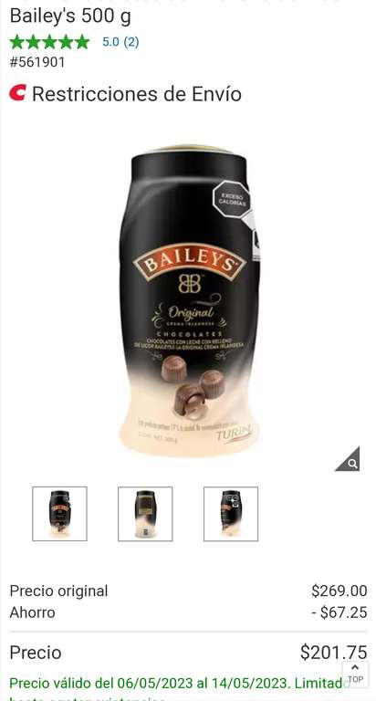 Costco - Turn Chocolates with Bailey's Liqueur Relleno 500 g