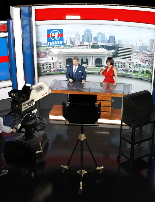 News Reporting Props - Free Daz 3D Models