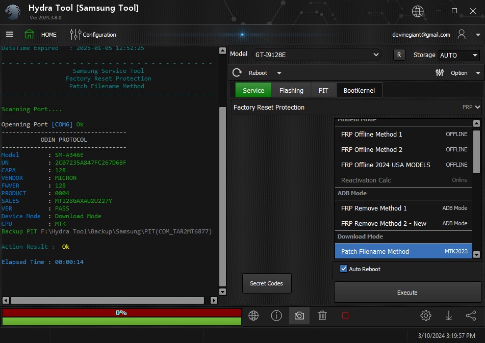 Sam a346e (a34) frp remove dwonload mode no need test point only hydra ...