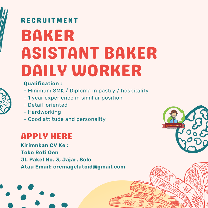 Baker Asst Baker Daily Worker Agung Ardhi wijayanto — Postimages