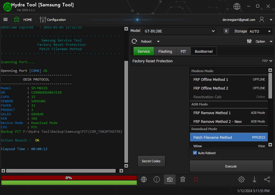SAMSUNG M022G (u4) REMOVE FRP NO TEST POINT BY HYDRA TOOL - GSM-Forum