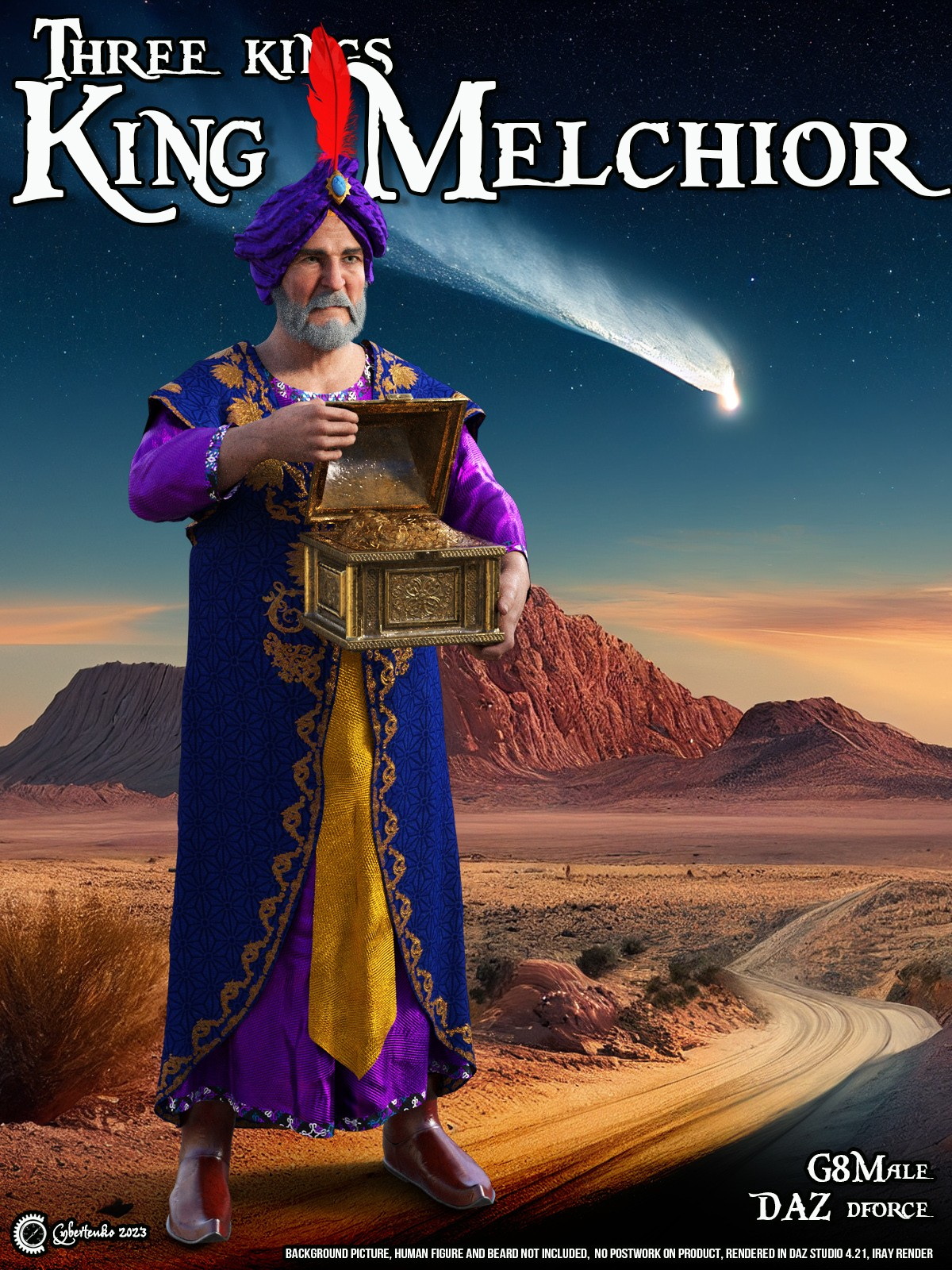Three Kings - King Melchior - Free Daz 3D Models
