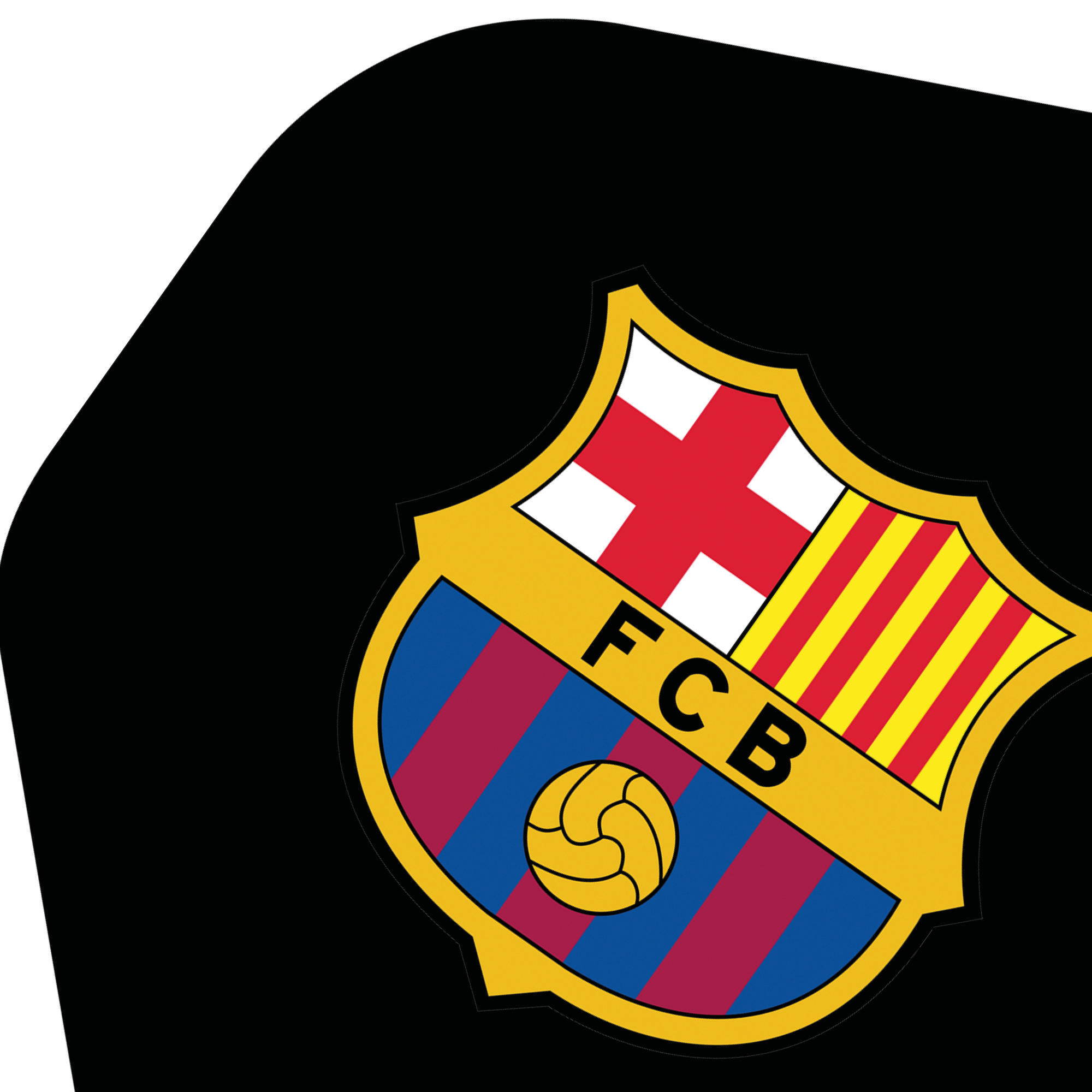F4121 FC Barcelona Official Licensed Dart Flights No2 Std F2 Black with ...
