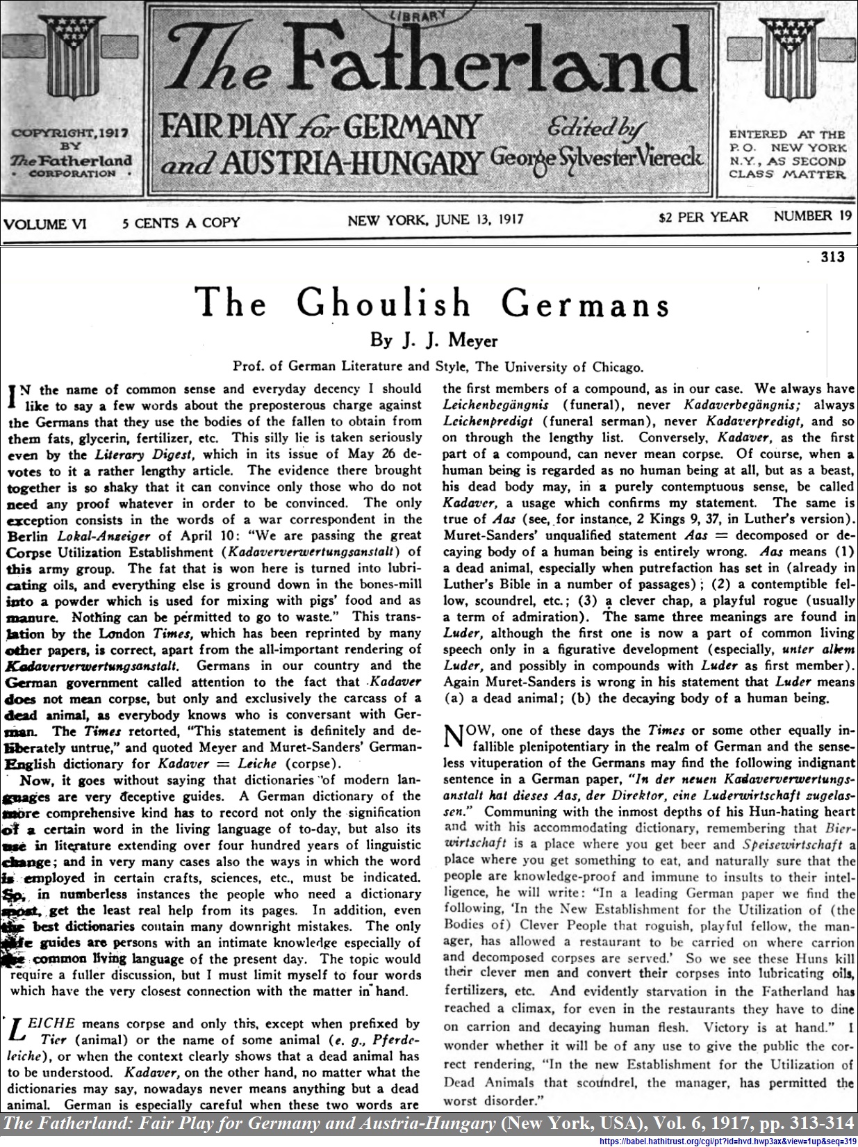 WW1 The Fatherland 1917 Corpse Factory Story The Ghoulish Germans ...