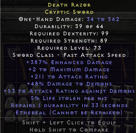 Cheap Erep Cruel Cryptic Sword - Topic - d2jsp