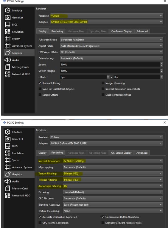 BEst settings for PCSX2 Nighly