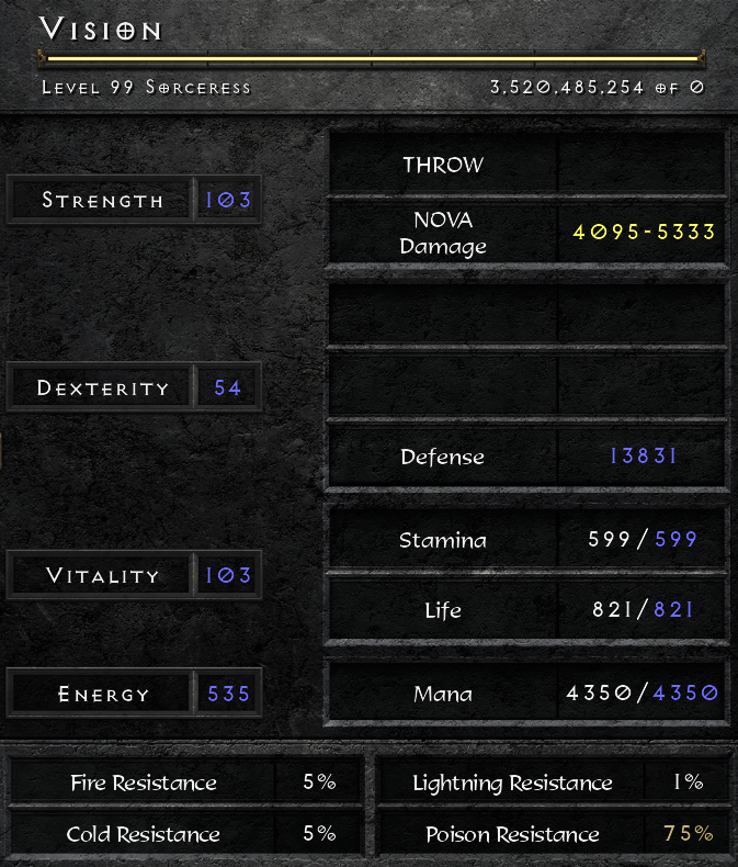 Self-wield Infinity Nova Sorc - Topic - d2jsp