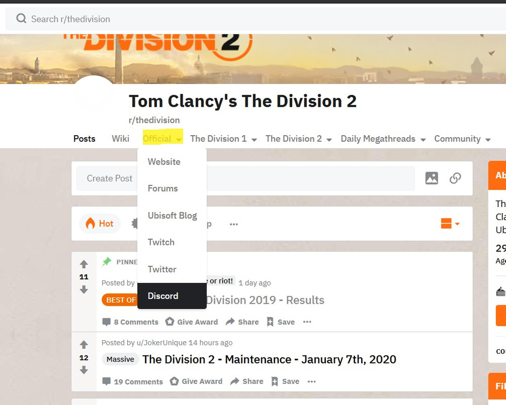 Is there a division discord? : r/thedivision